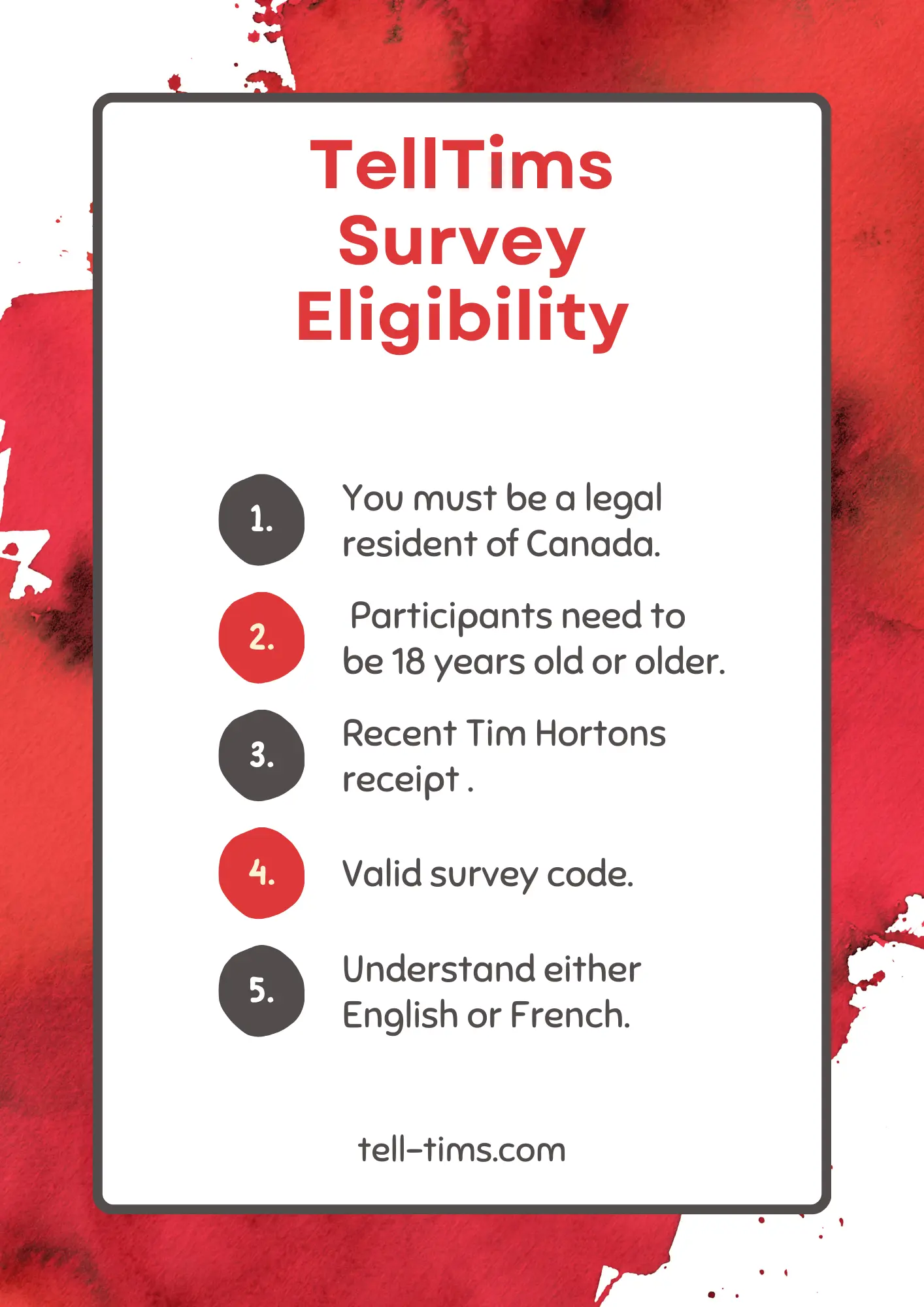 TellTims.ca Survey Rules And Requirements - TellTims